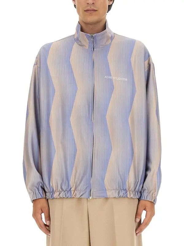 Acne Studios Jacket With Logo - Blue