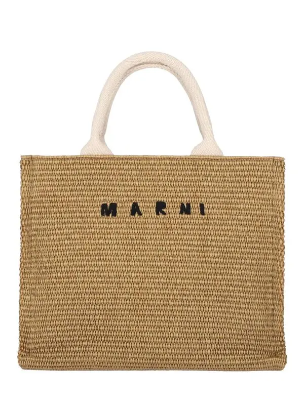 Marni Logo Small Tote Bag - Brown