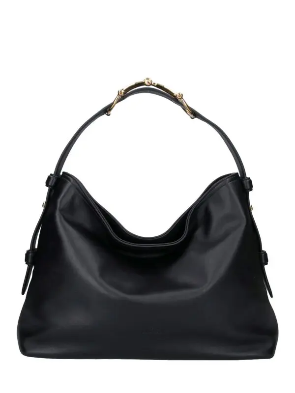 Gucci Medium Leather Shoulder Bag - Black