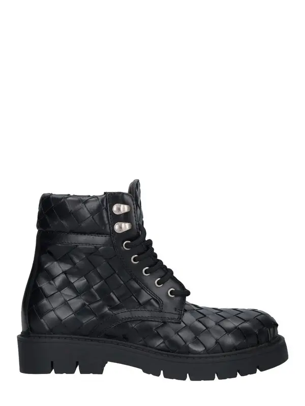 Bottega Veneta Haddock Leather Ankle Boots - Black