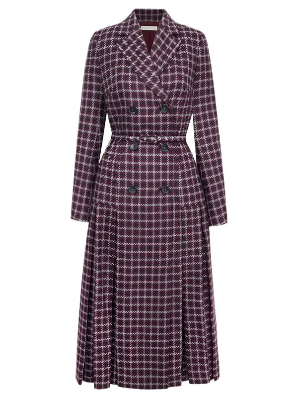 EMILIA WICKSTEAD Chaney Shetland Houndstooth Dress - Black