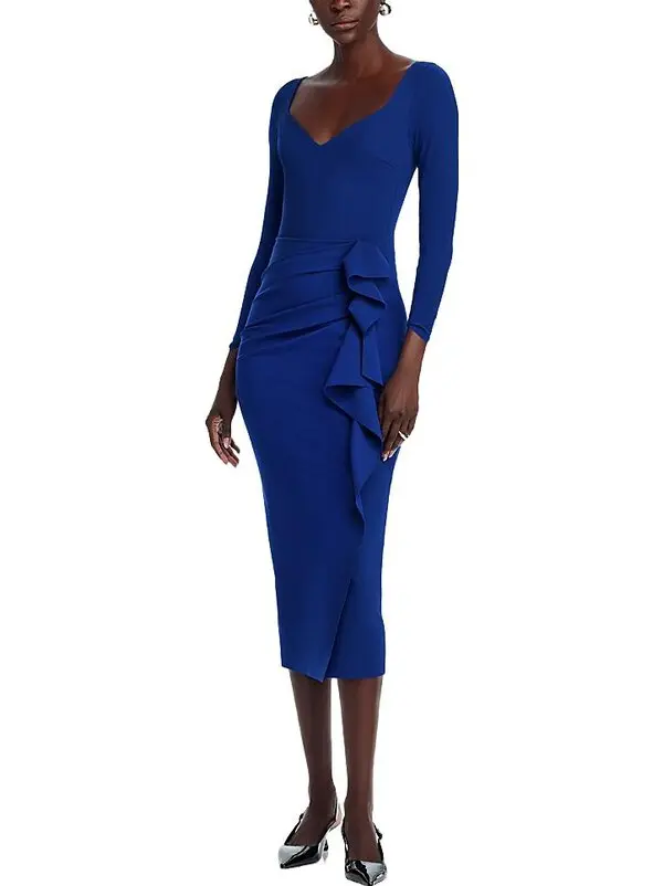 Chiara Boni La Petite Robe Silvheart Midi Dress - Blue Viole