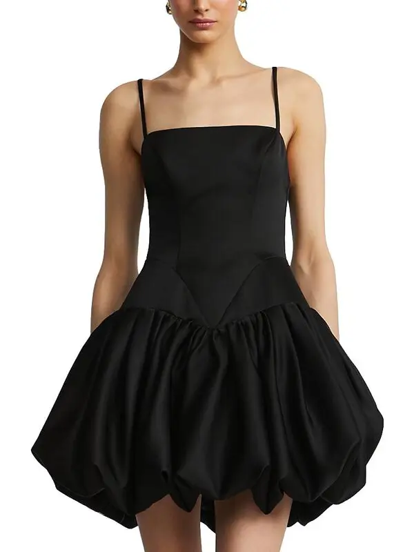 Bcbgmaxazria Bubble Mini Dress - Black