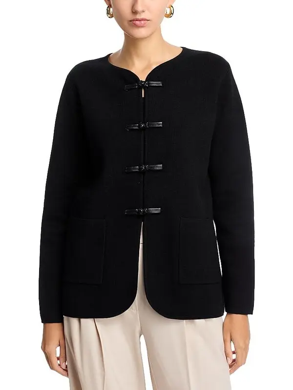 SIONI Toggle Cardigan - Black