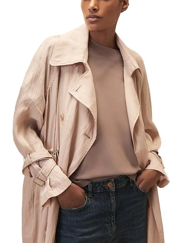 REISS Marianna Lightweight Mac Coat - Neutral