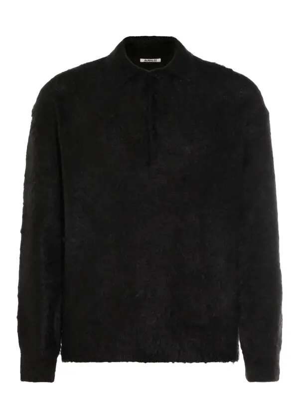 Auralee Mohair Knitwear - Ink Black