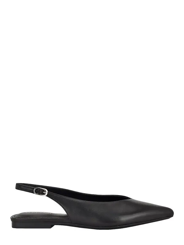 Calvin Klein Galiana Pointed-toe Flats - Black