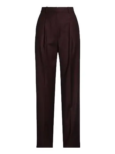 Theory Wide Leg Virgin Wool Pants - Red