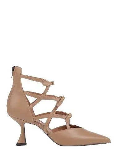 OVYE Playlist Leather Pumps - Beige