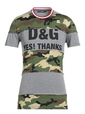 Dolce & Gabbana T-shirt Military Size Cotton, Elastane - Green