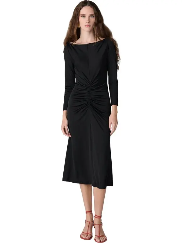Diane Von Furstenberg Alyce Midi Dress - Black