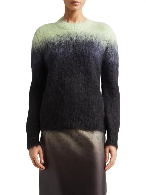 JIL SANDER Brushed Mohair-blend Jacquard Crewneck Sweater - After Eight
