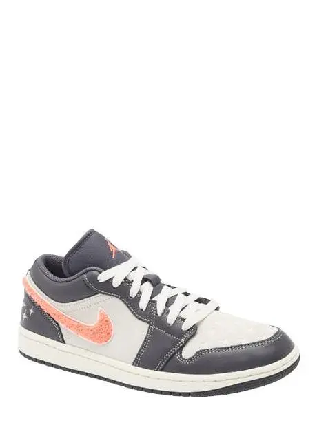 JORDAN Air 1 Low Basketball Sneakers - Light Graphite/sail/punch