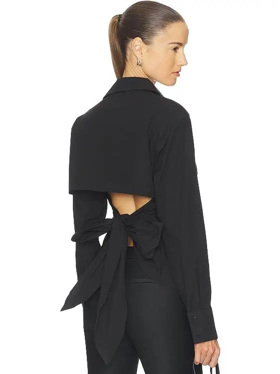ALL THE WAYS Clarise Open Back Top - Black
