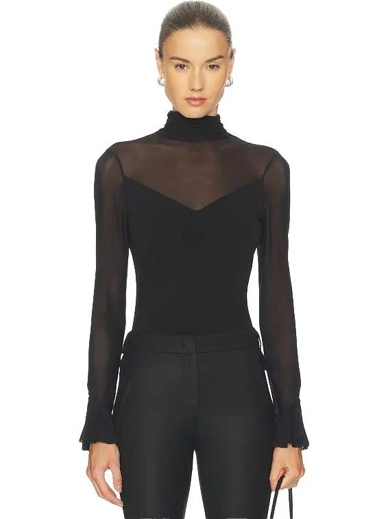 Cinq À Sept Super Stretch Lucy Top - Black