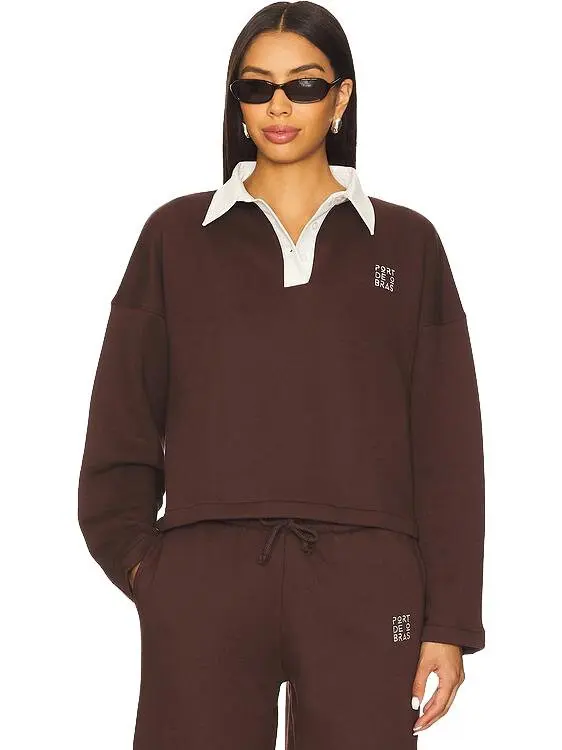 PORT DE BRAS Sofia Sweater - Dark Chocolate