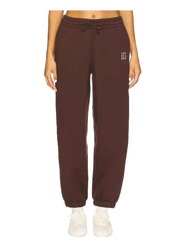 PORT DE BRAS Aya Jogger - Dark Chocolate