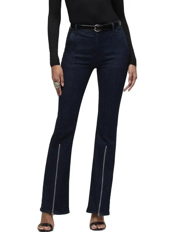 Hudson Jeans Barbara High-rise Bootcut Jeans With Zippers - Pot Of Gold