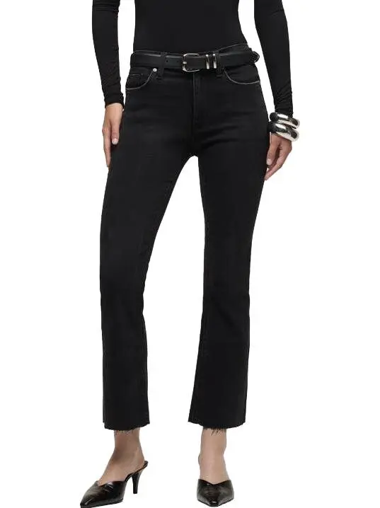 Hudson Jeans Barbara High-rise Bootcut Crop Jeans - Dark Raven