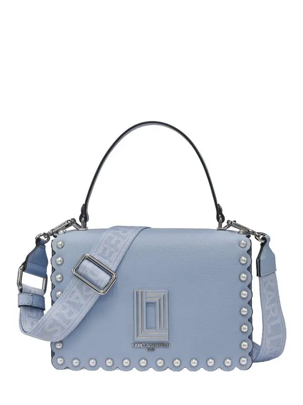 Karl Lagerfeld Paris Simone Crossbody With Pearls - Blue Aura