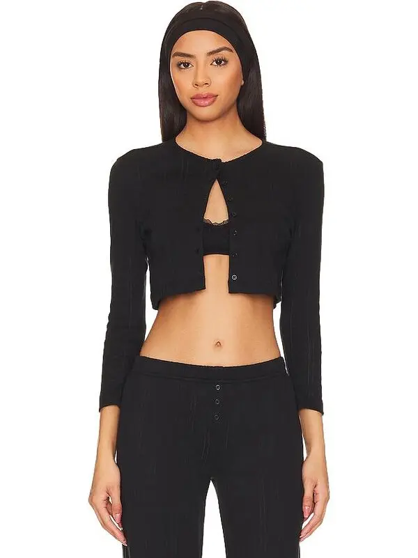 COU COU The Cropped Cardi - Black