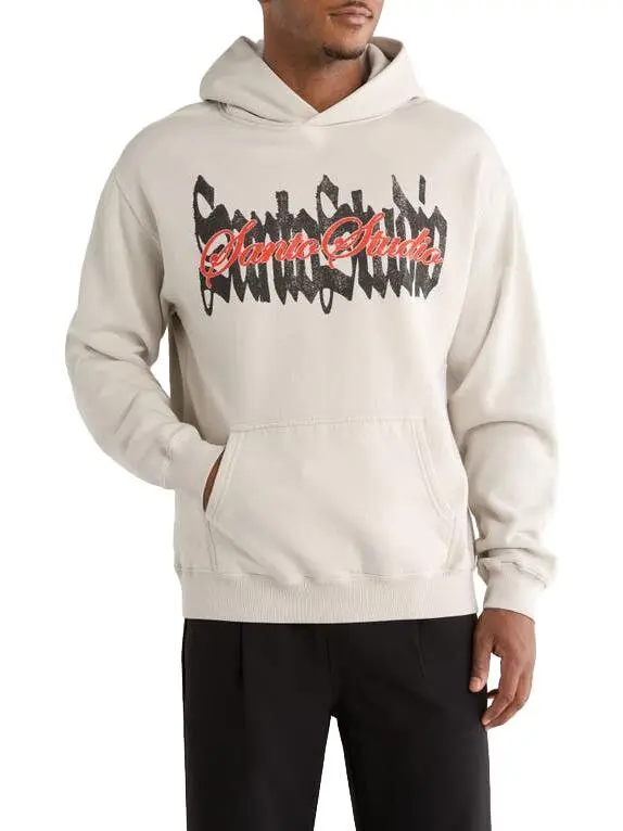 SANTO STUDIO Logo Cotton Fleece Hoodie - Off-white