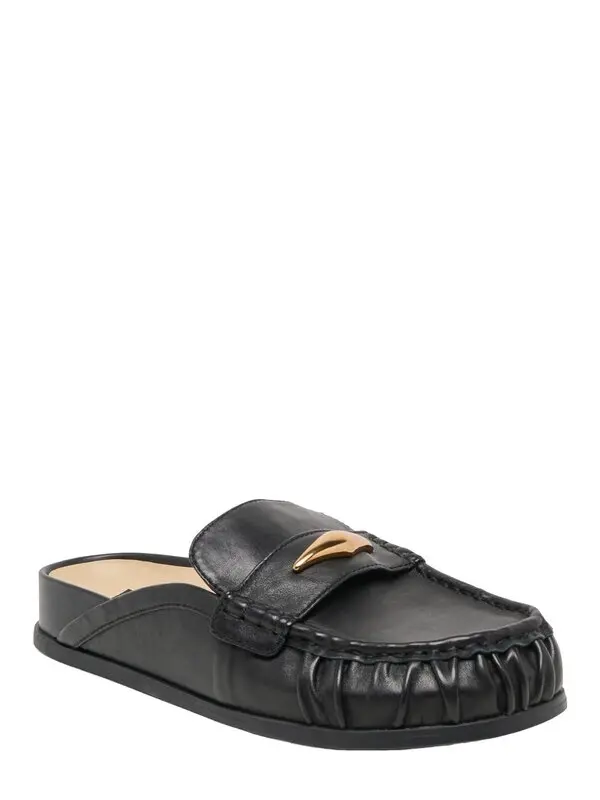 Dolce Vita Jodero Loafer Mule - Black Leather