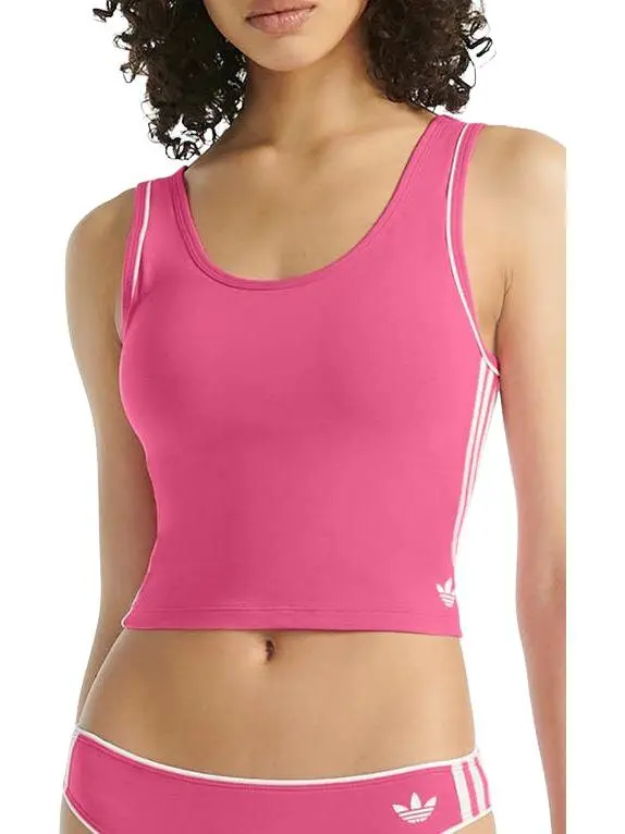 ADIDAS ORIGINALS Comfort Flex Cotton Blend Crop Tank - Lucid Pink
