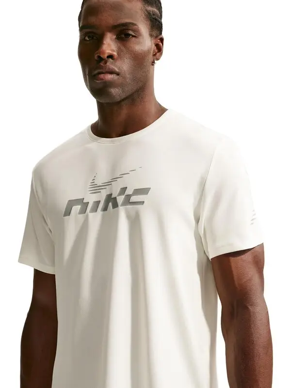 Nike Dri-fit Uv Short-sleeve Running Top - White