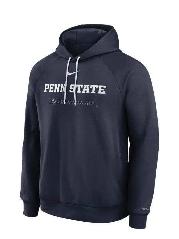 Nike Penn State Courtside Basketball Practice Dri-fit Pullover Hoodie - Blue
