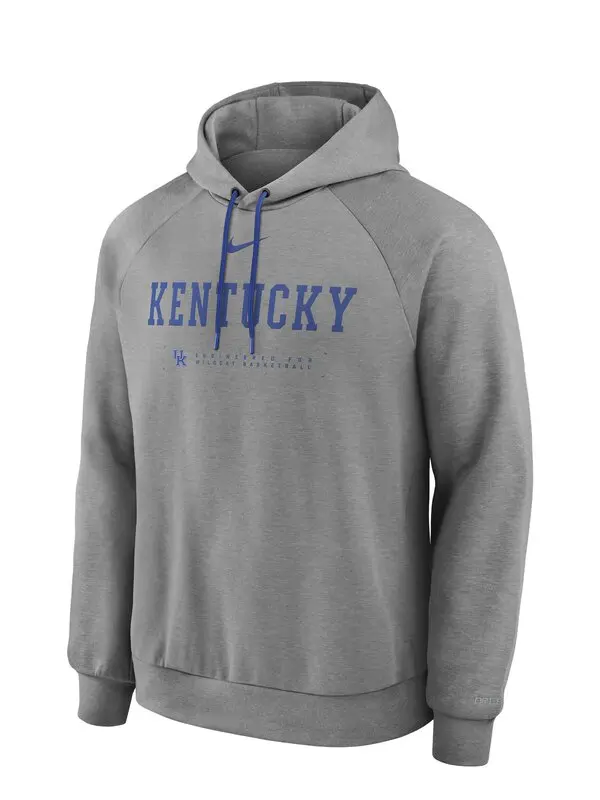 Nike Kentucky Courtside Basketball Practice Dri-fit Pullover Hoodie - Grey