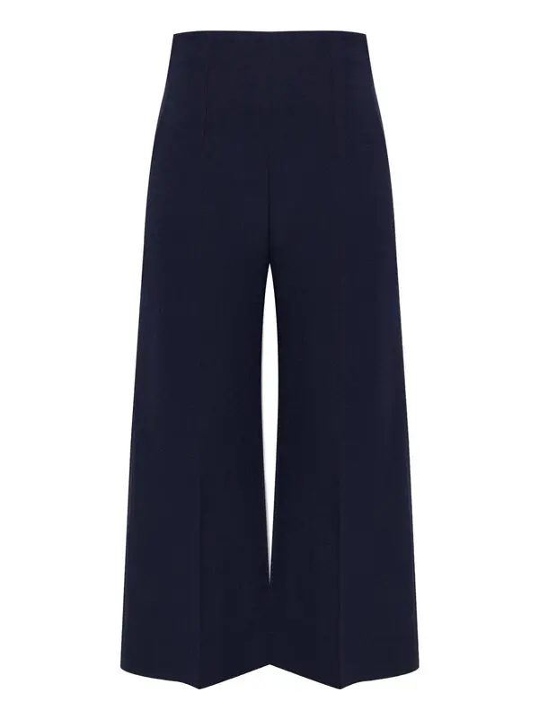 Marni Wide-leg Pleated Trousers - Navy Blue