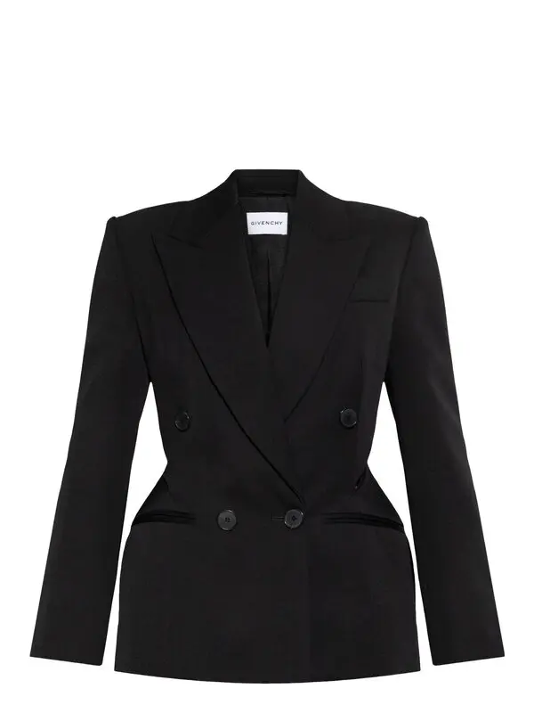 Givenchy Wool Double-breasted Blazer - Black