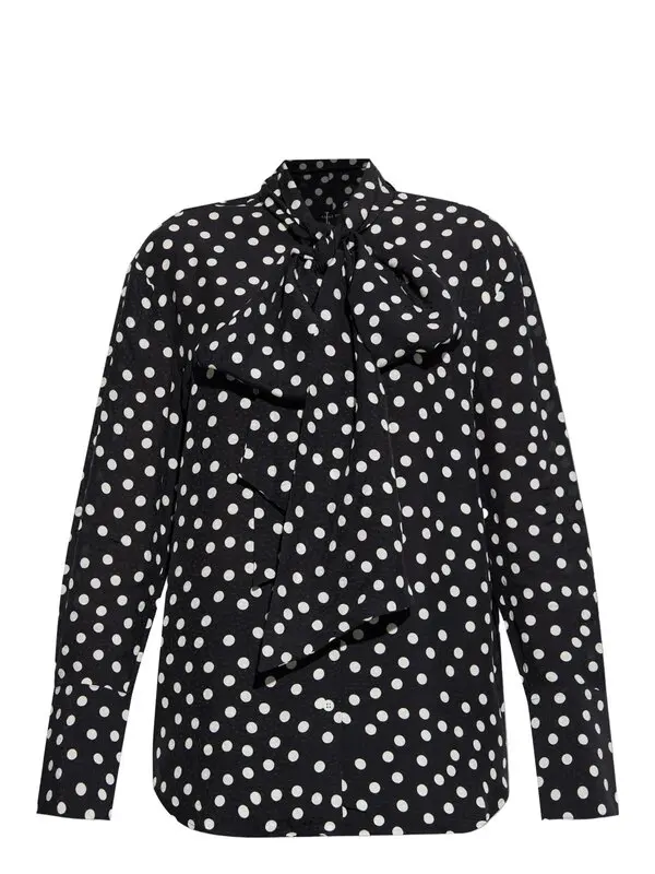ANINE BING Ruby Polka Dot Shirt - Black