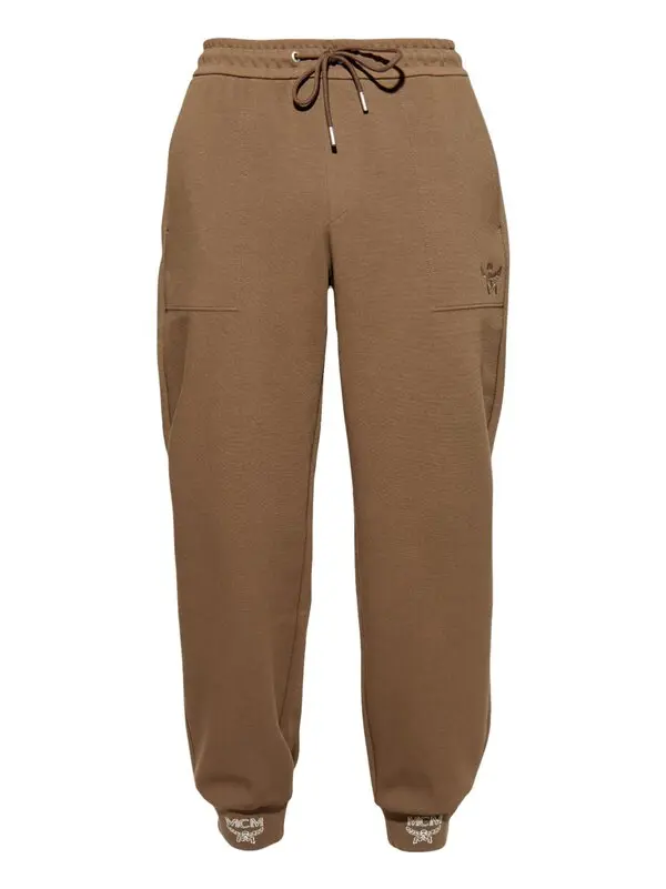 Mcm Logo Trousers - Brown