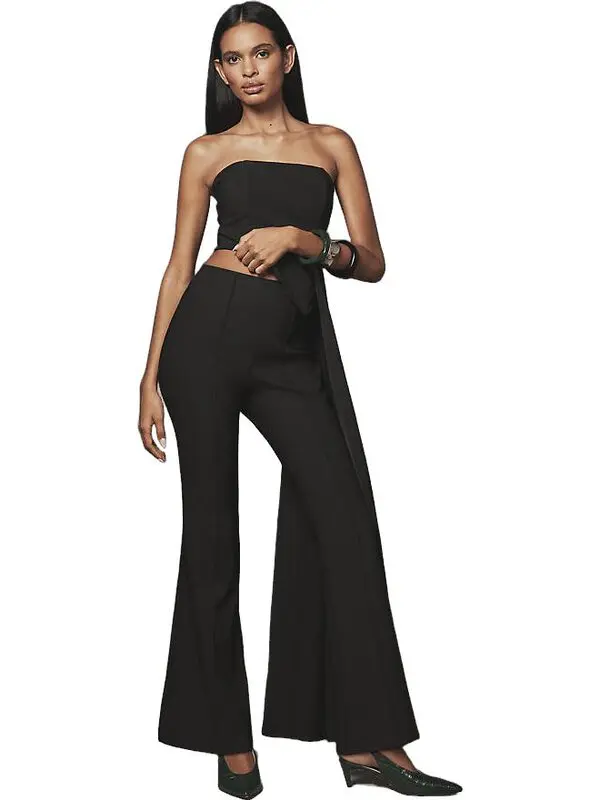 BLITHE Slim Flare Pants - Black