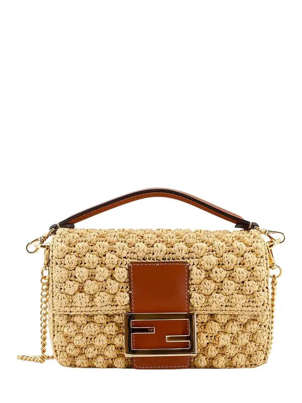 Fendi Baguette® Mini Raffia - Beige