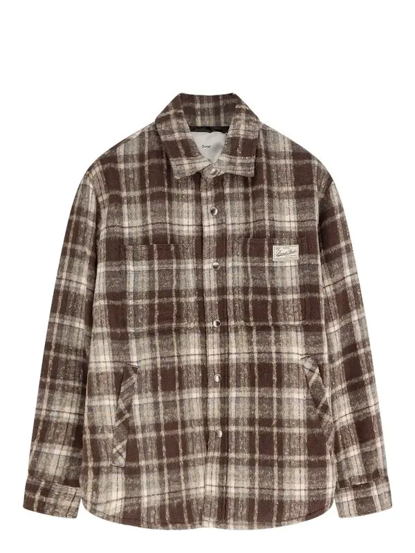 DUNST Madras Pattern Flannel Jacket - Brown