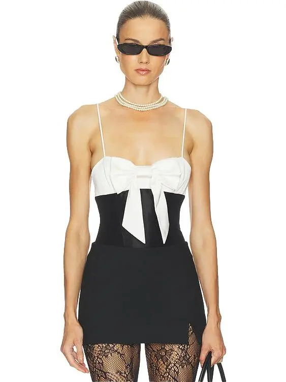 For Love & Lemons Emalie Bodysuit - Black