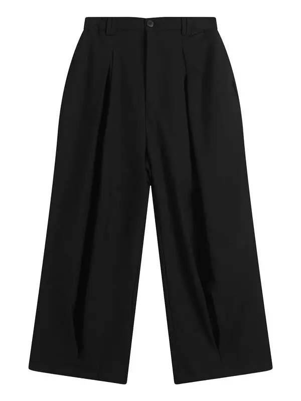 ANGLAN Valley Tuck Trousers - Black