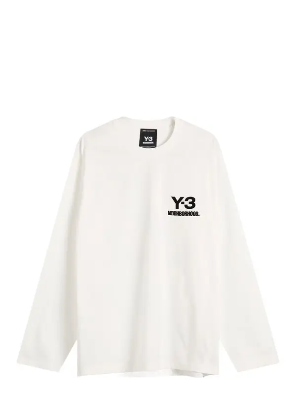 Y3 X Nbhd Logo Long Sleeve T-shirt - Core White