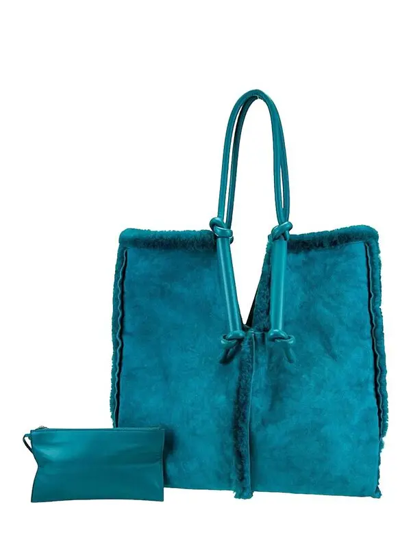 Bottega Veneta Leather Tote Bag - Blue