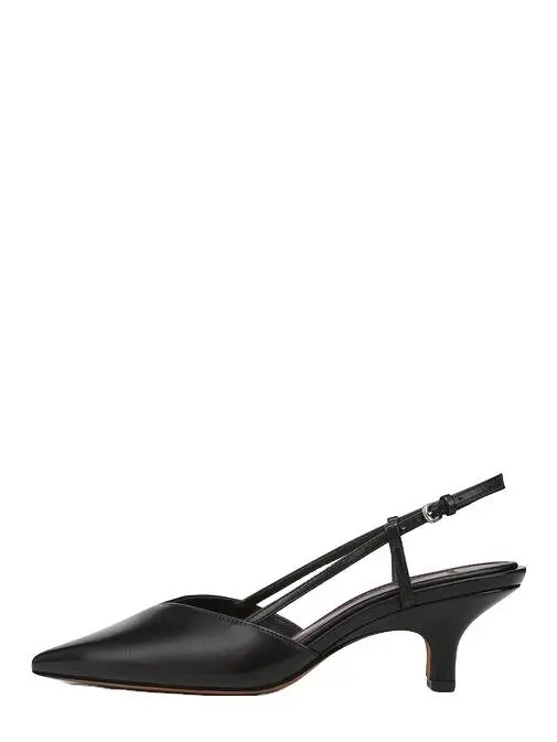 Vince Levvy Leather Slingback Heel - Black