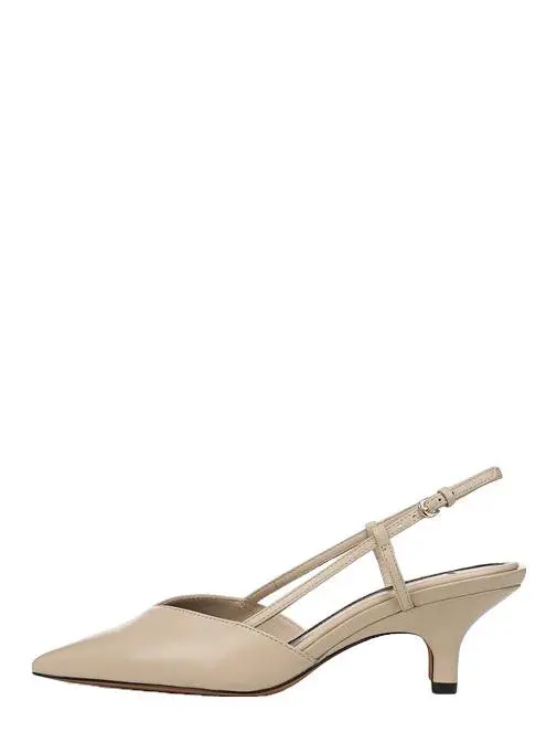 Vince Levvy Leather Slingback Heel - Natural