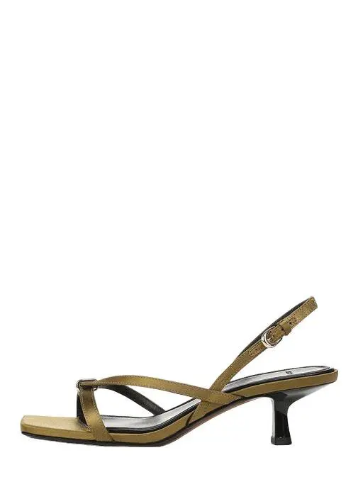 Vince Tali Satin Slingback Sandal - Olive