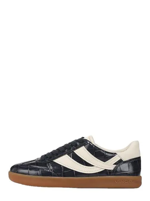 Vince Oasis Croc-embossed Leather Sneakers - Stripe