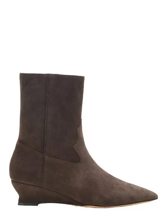 Le Monde Beryl Camille Suede Boots - Red