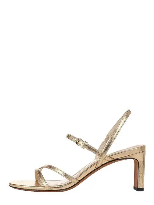 Vince Marcela Metallic Leather Heeled Sandal - Gold