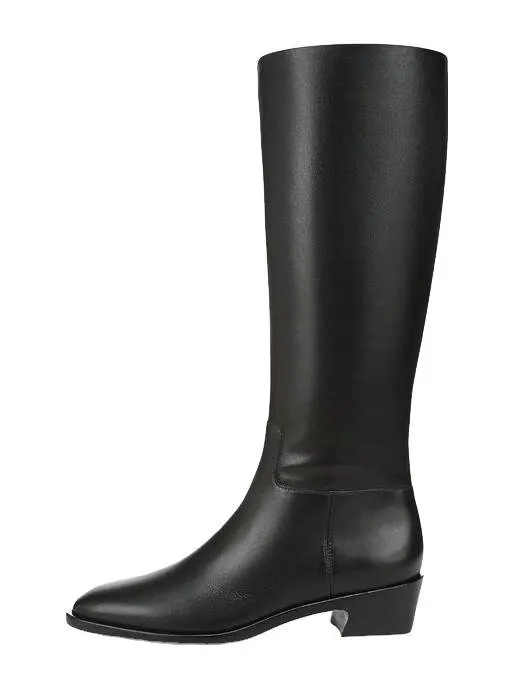 Vince Andes Leather Knee Boots - Black
