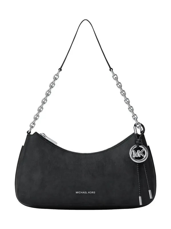 Michael Kors Nolita Medium Nubuck Chain Pochette - Black